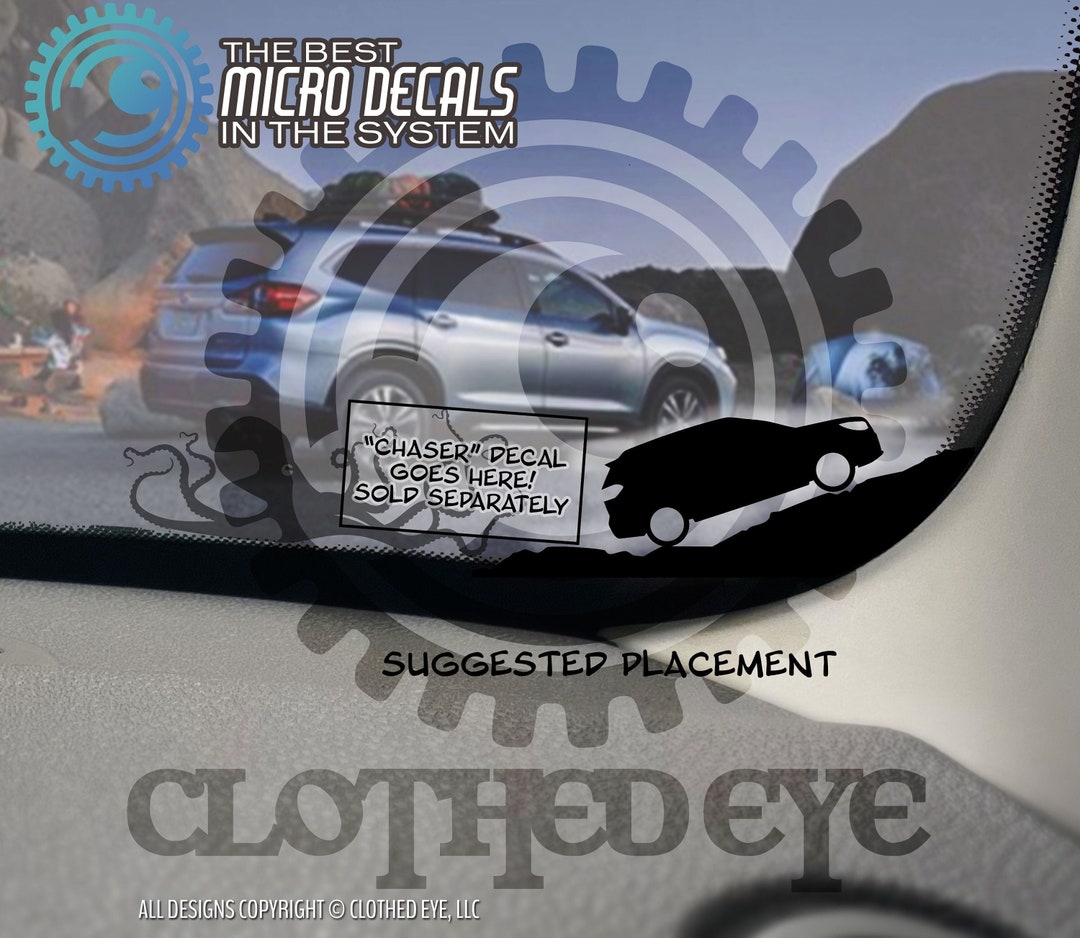 Subaru Ascent Vinyl Window Decal: Chased Vehicle Micro Sticker - Etsy