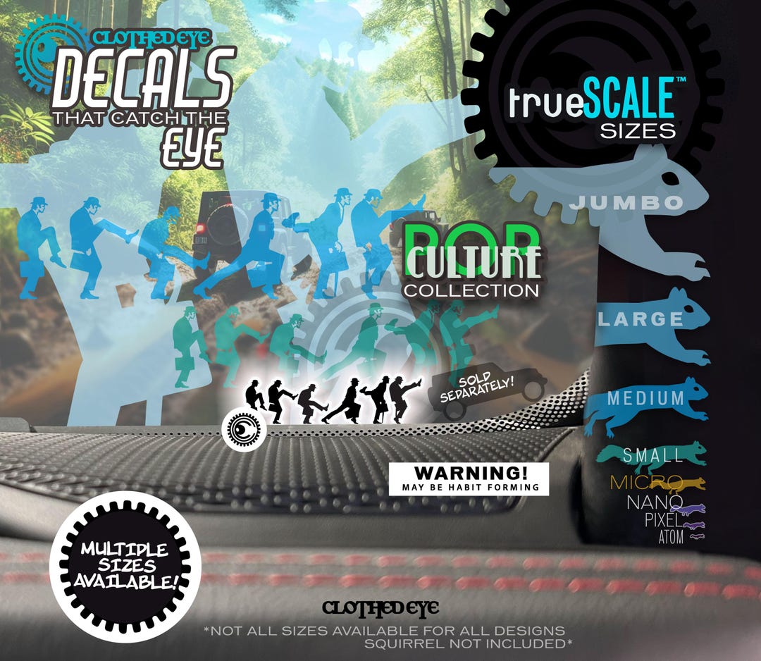 Silly Walk Monty Python Vinyl Easter Egg Decal for Windshield Car ...