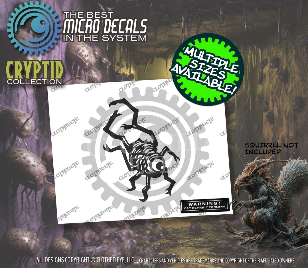 Weird Eye Beholder Monster Vinyl Easter Egg Micro Decal Windshield ...