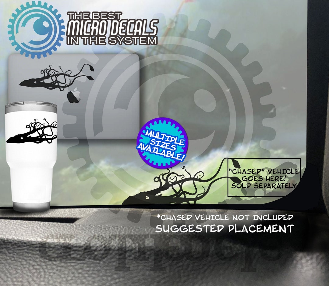 Giant Squid Attack Vinyl Easter Egg Micro Decal Windshield Chaser ...