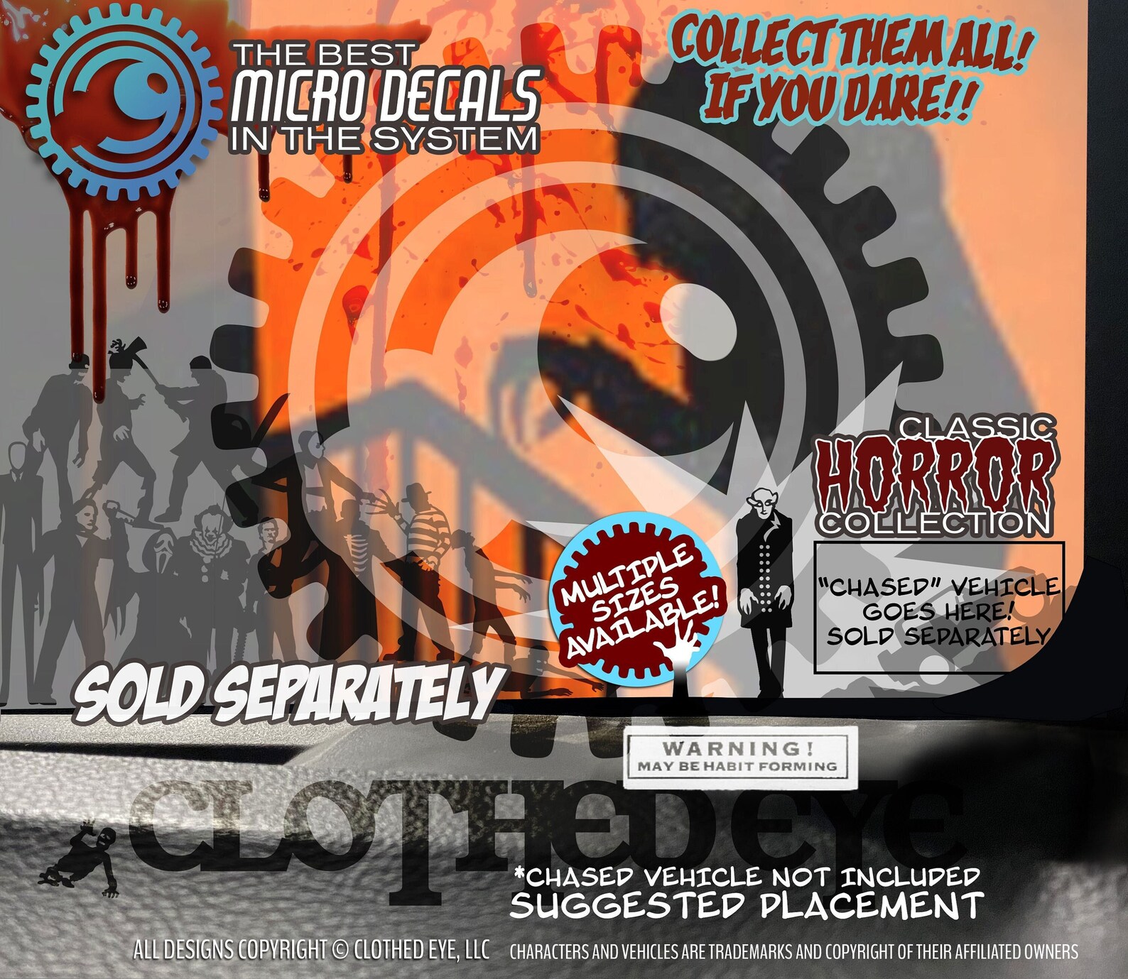 Classic Horror Nosferatu Vinyl Easter Egg Micro Decal - Etsy