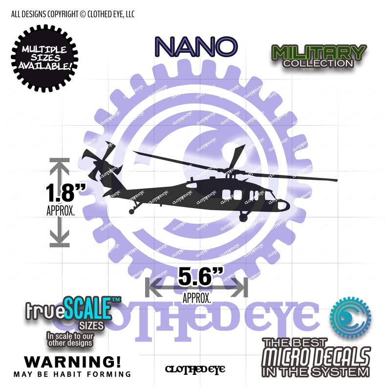 Black Hawk Helicopter Vinyl Decal - Windshield Easter Egg Chaser ...