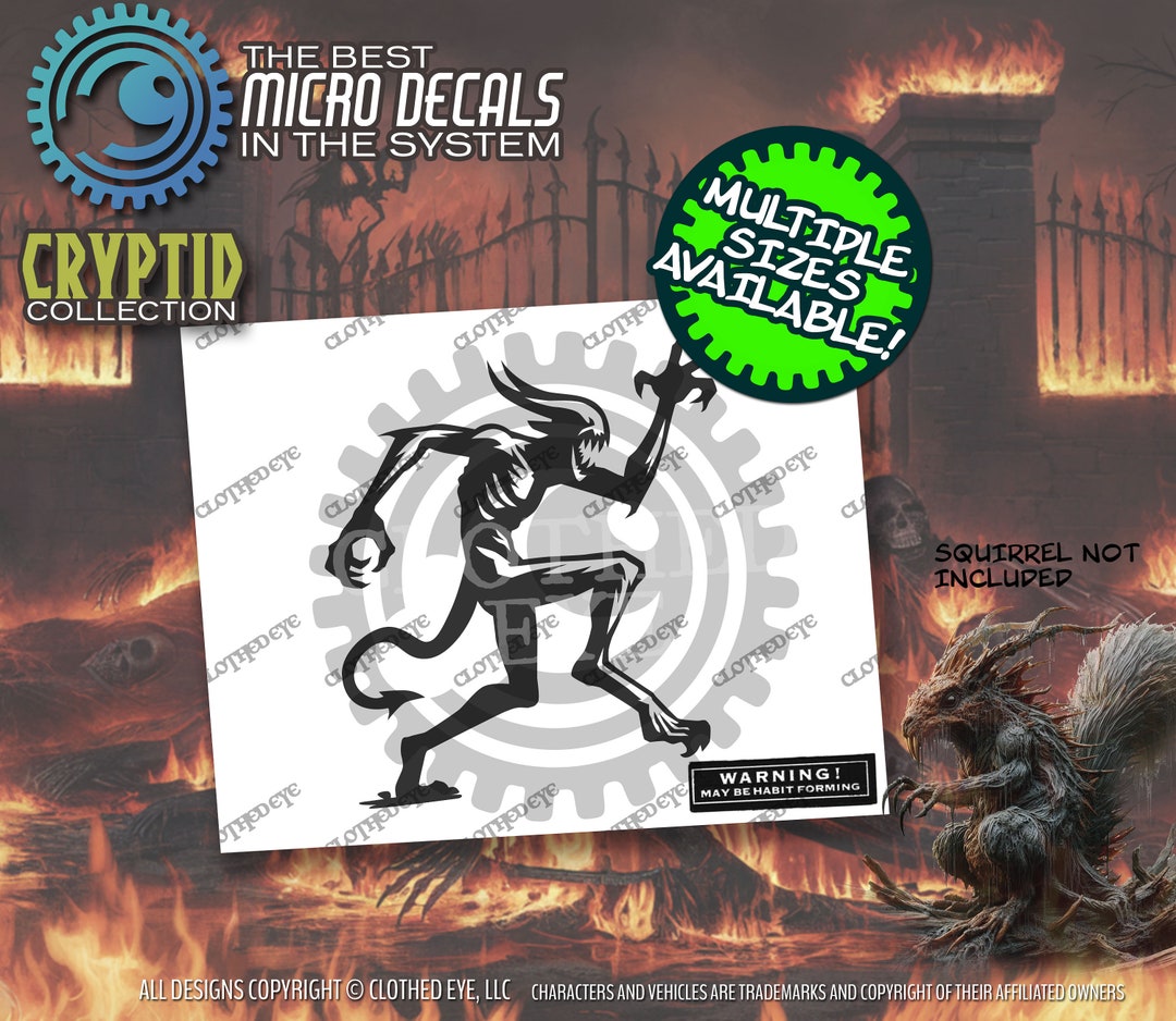 Dancing Demon Monster Vinyl Easter Egg Micro Decal Windshield Chaser ...