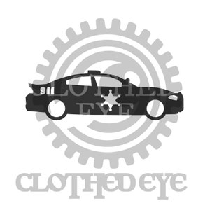 Police Interceptor Vinyl Easter Egg Micro Decal Windshield Chaser ...