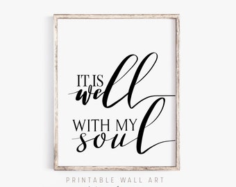 It is Well With My Soul Art Print Download - Etsy