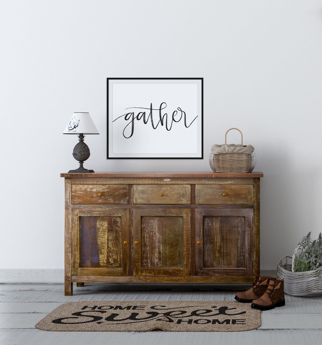 Gather Printable Wall Art Gather Print Farmhouse Dining | Etsy