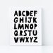 Alphabet Printable Wall Art | Abc's Print Black and White Kids Room ...