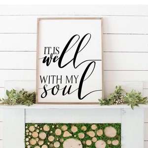 It is Well With My Soul Printable Wall Art Scripture | Bible Verse ...