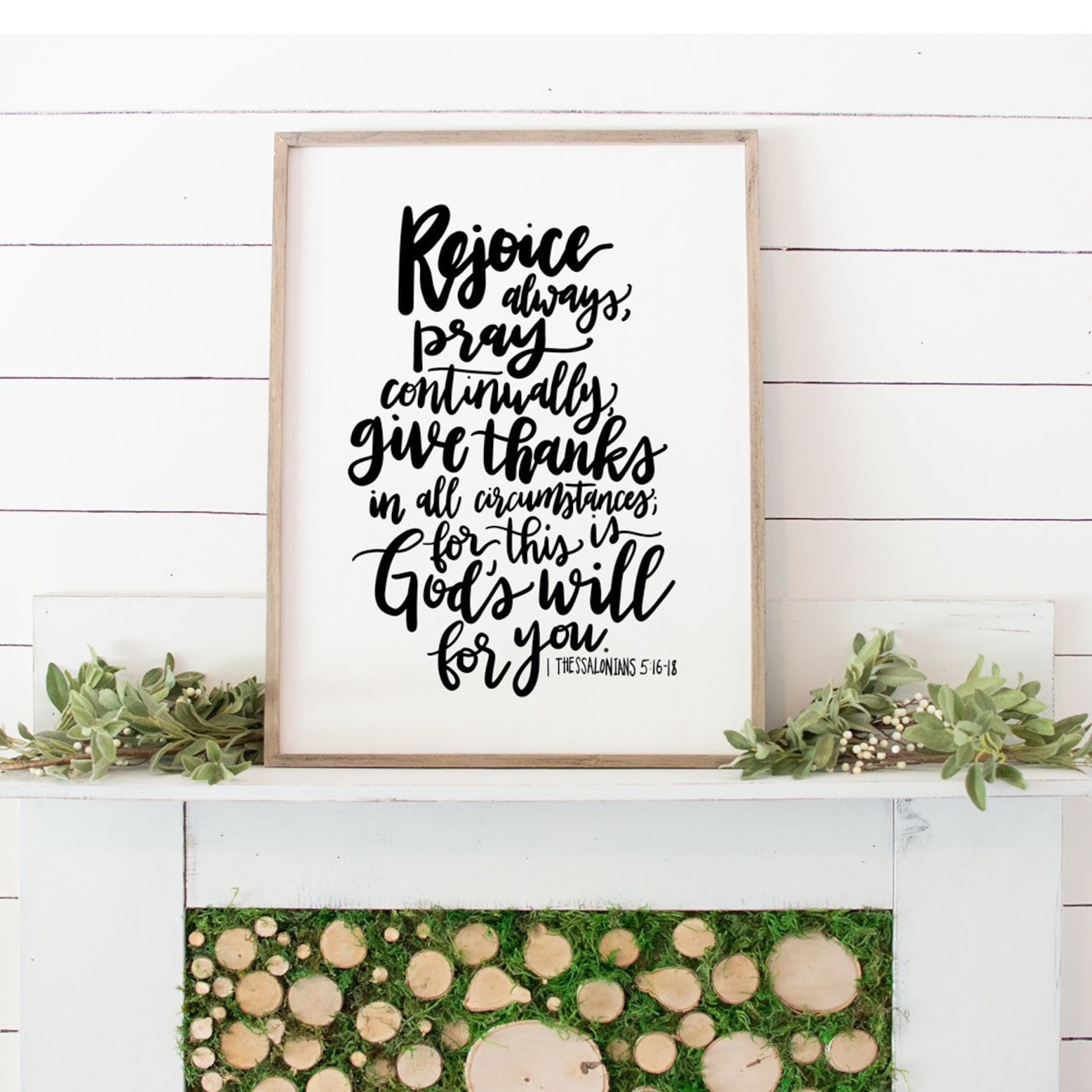 Rejoice Always Pray Continually Printable Wall Art Scripture - Etsy