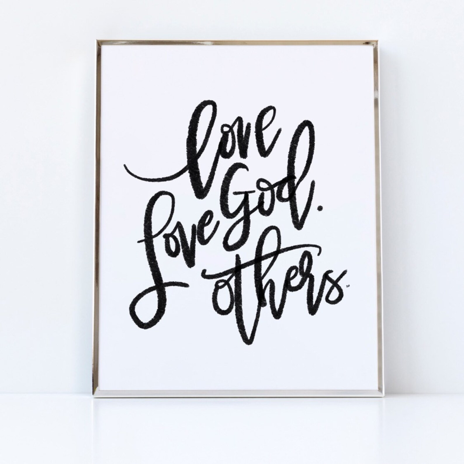 Love God Love Others Printable Wall Art Scripture | Christian Print ...