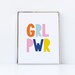 Girl Power GRL PWR Poster Printable Wall Art Nursery Print - Etsy