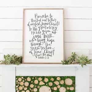 1 Peter 1:3 New Birth Into a Living Hope Printable Wall Art Scripture ...