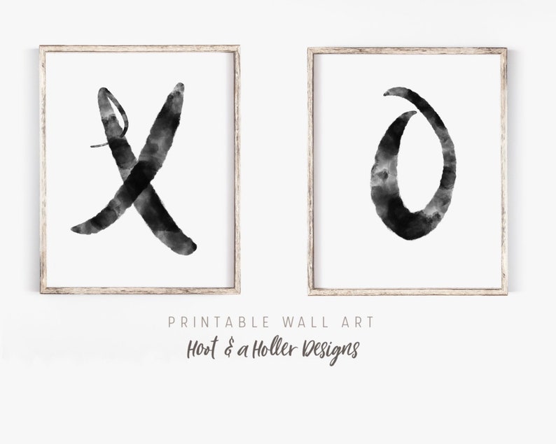 Xo Printable Wall Art X O Bedroom Decor Love Over Bed Sign - Etsy