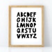Alphabet Printable Wall Art | Abc's Print Black and White Kids Room ...