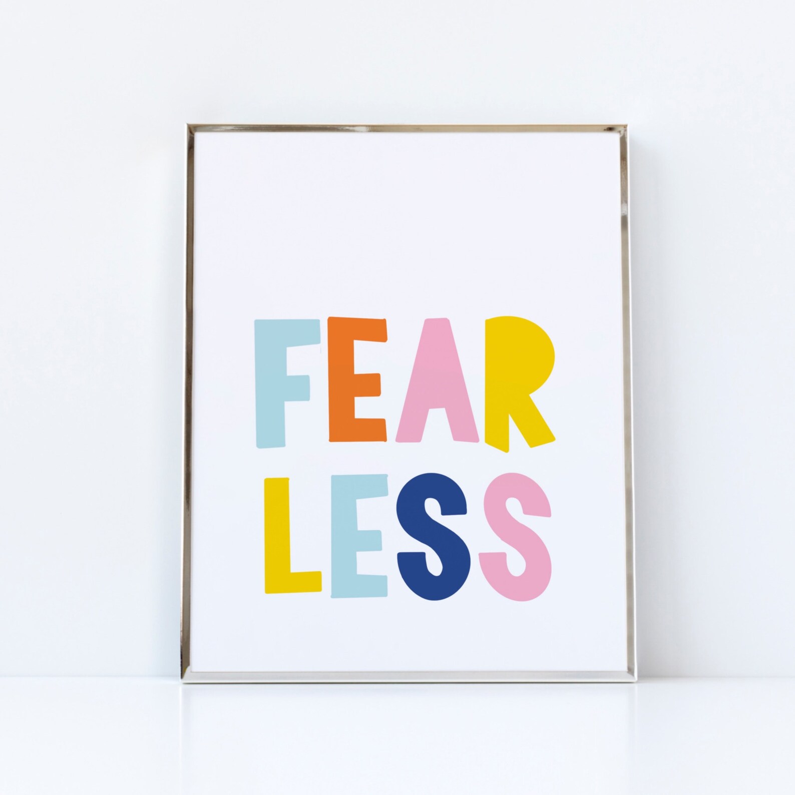 Fearless Poster Printable Wall Art Girls Nursery Print - Etsy