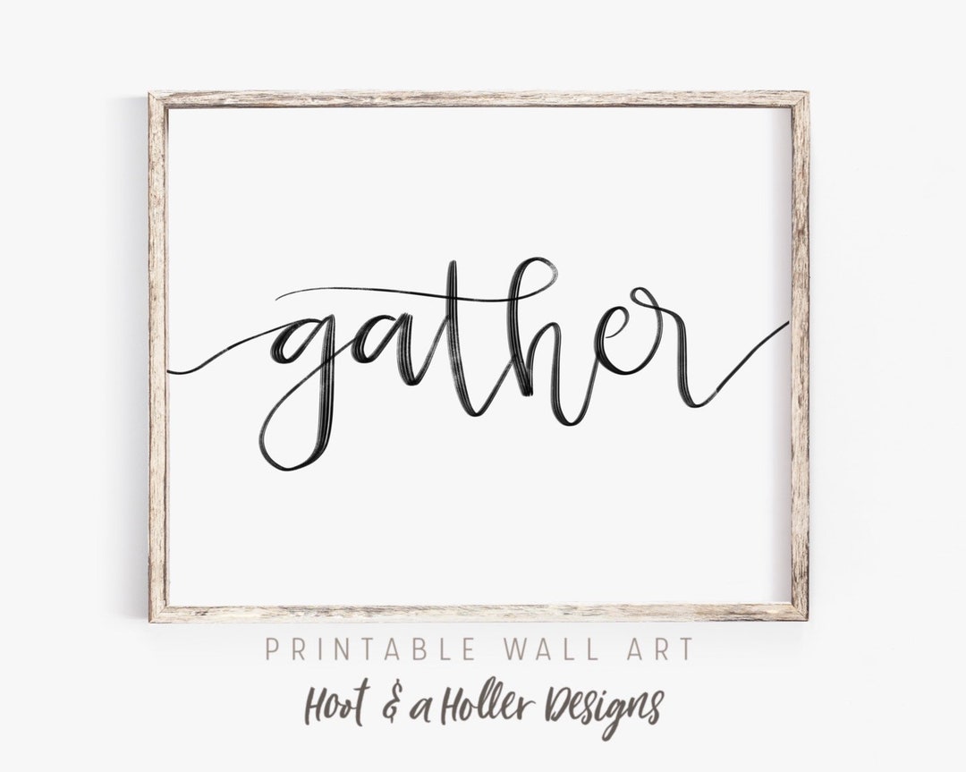 Gather Printable Wall Art | Gather Print | Farmhouse Dining Room ...