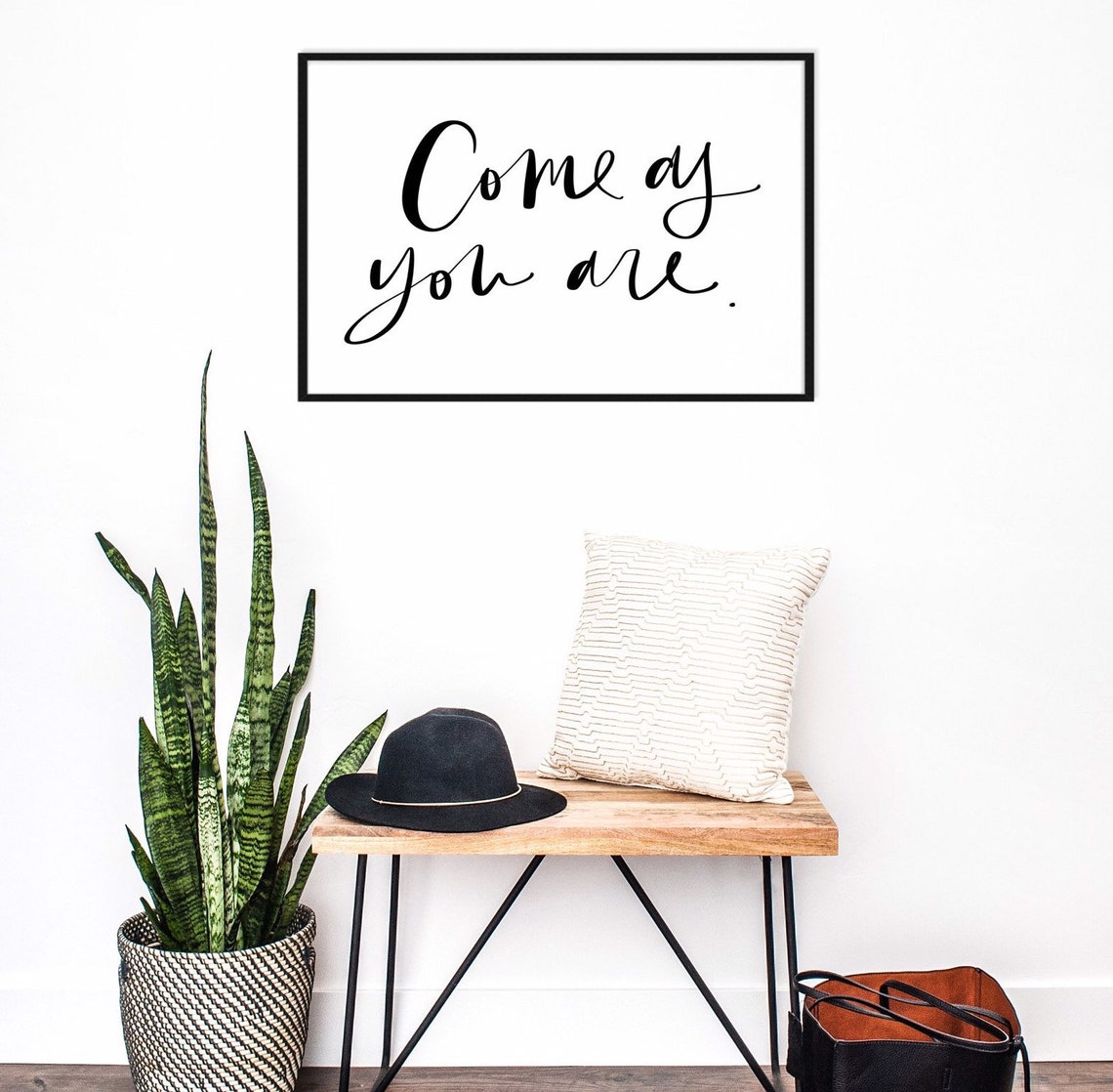 Come as You Are Printable Wall Art Farmhouse Decor Bible - Etsy