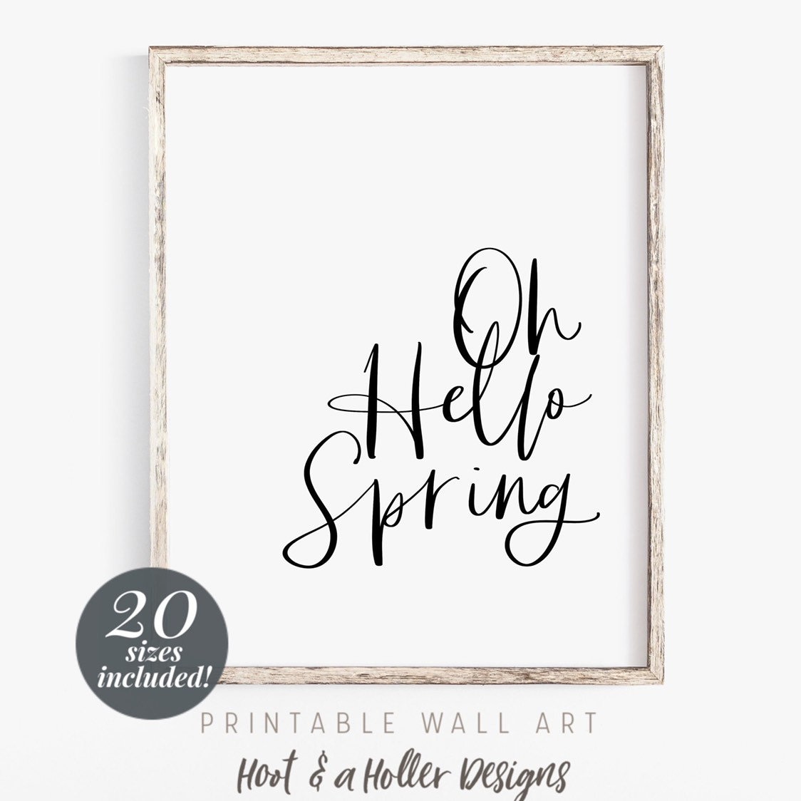 Oh Hello Spring Printable Wall Art Fixer Upper Print | Etsy