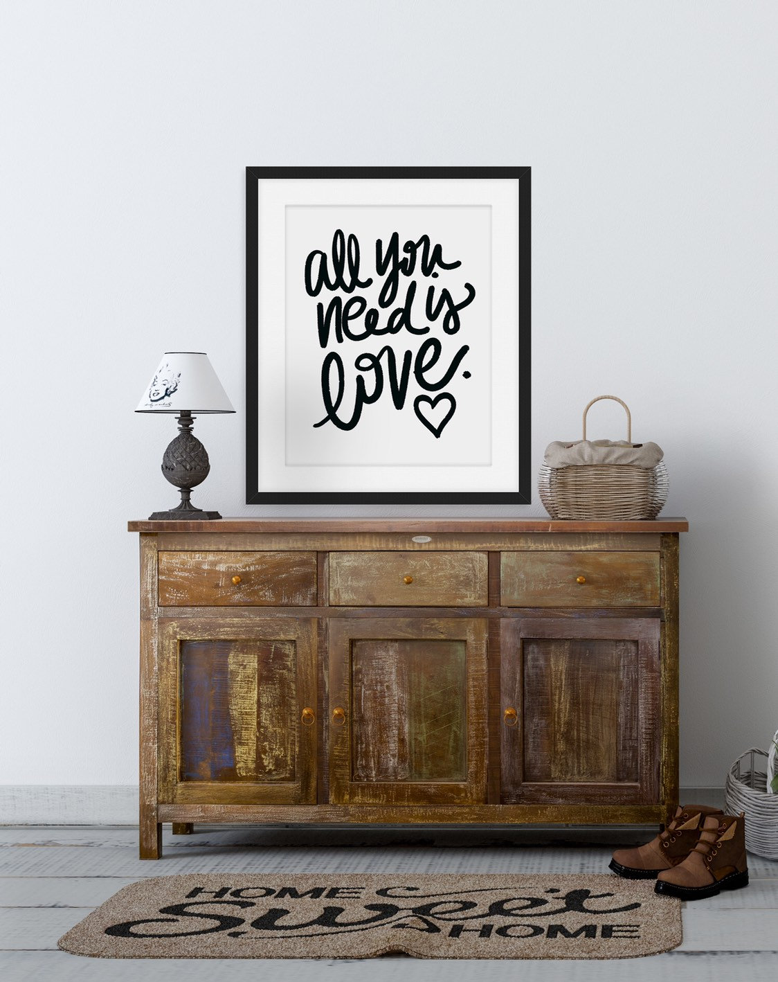 All You Need is Love Printable Wall Art | Wedding Gift | Engagement ...