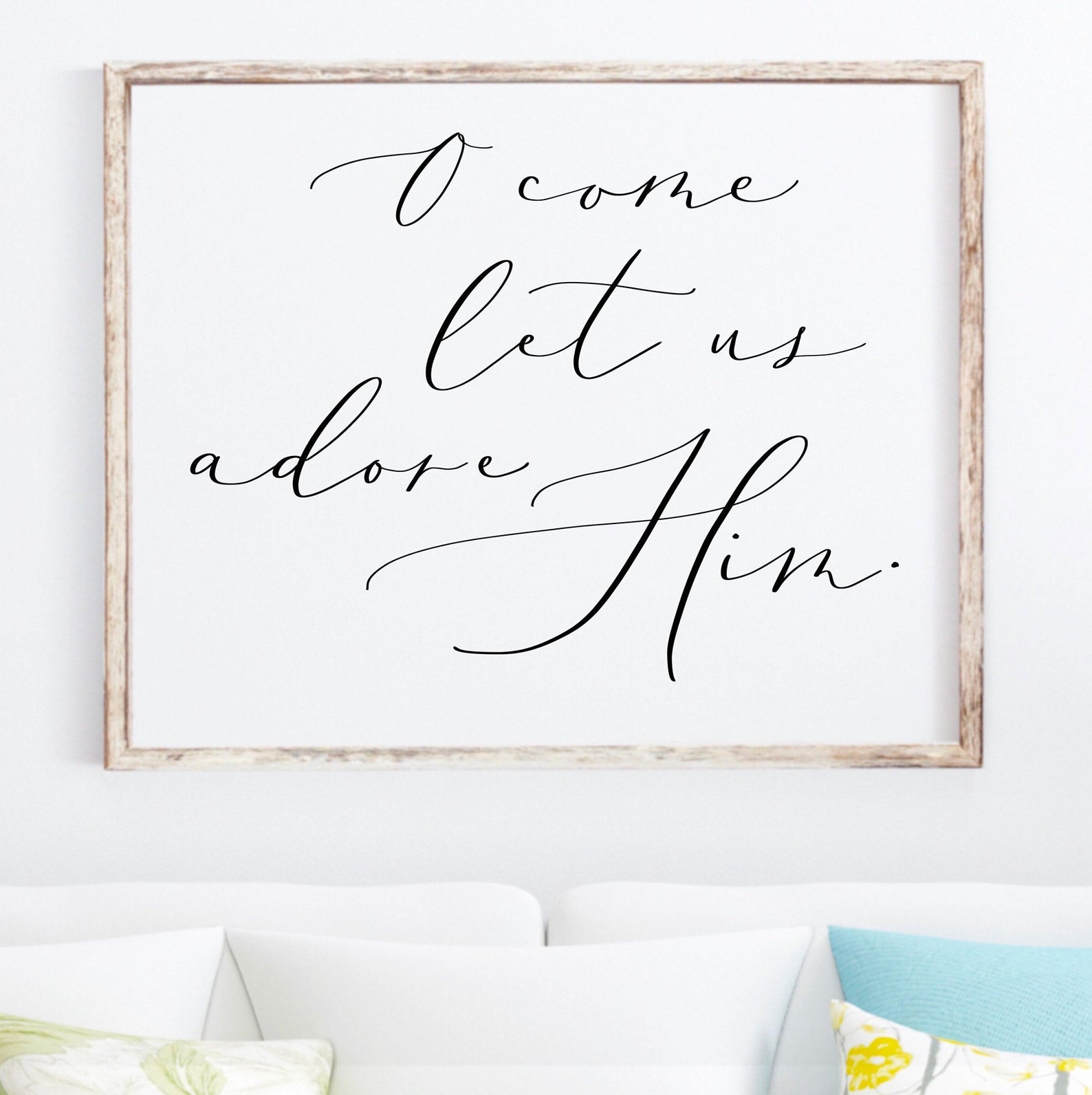 O Come Let Us Adore Him Printable Wall Art | Christmas Print | Instant ...