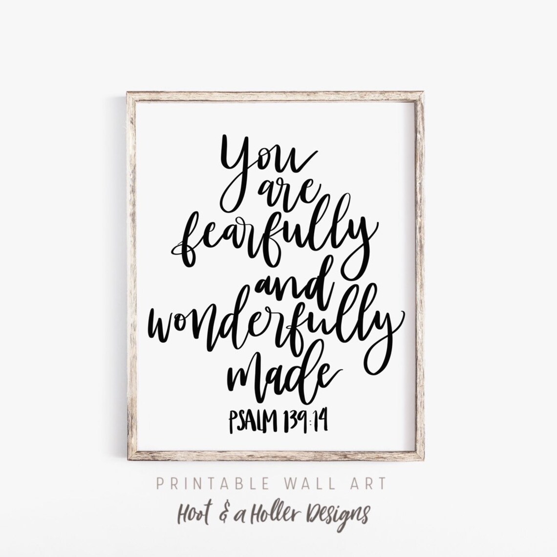 You Are Fearfully and Wonderfully Made Printable Wall Art - Etsy