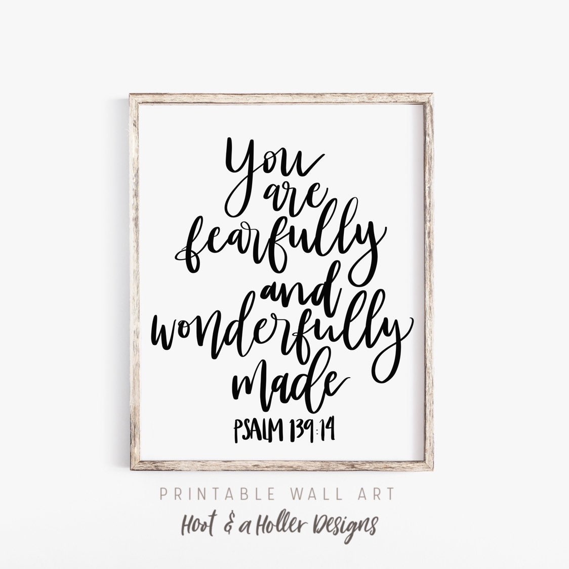 You Are Fearfully and Wonderfully Made Printable Wall Art - Etsy