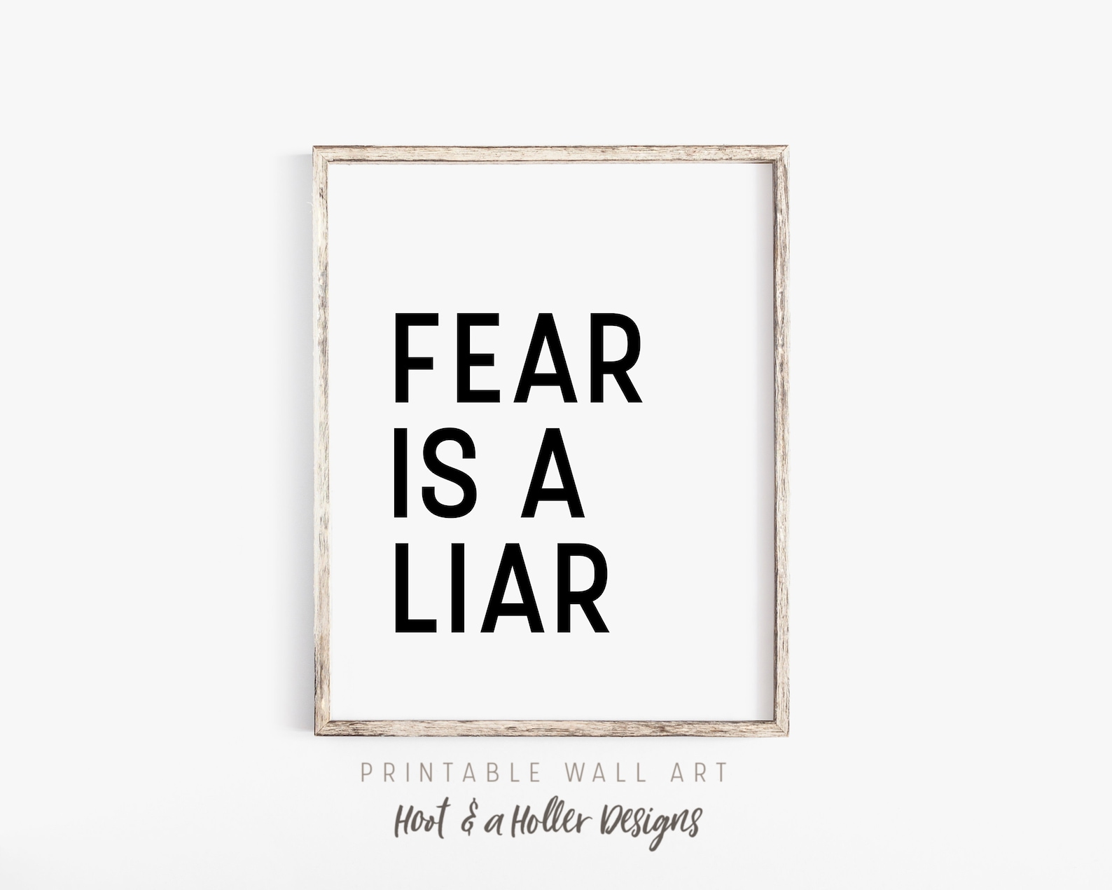 Fear is A Liar Printable Wall Art Sign Quote Print - Etsy