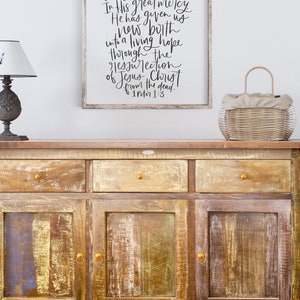 1 Peter 1:3 New Birth Into a Living Hope Printable Wall Art Scripture ...