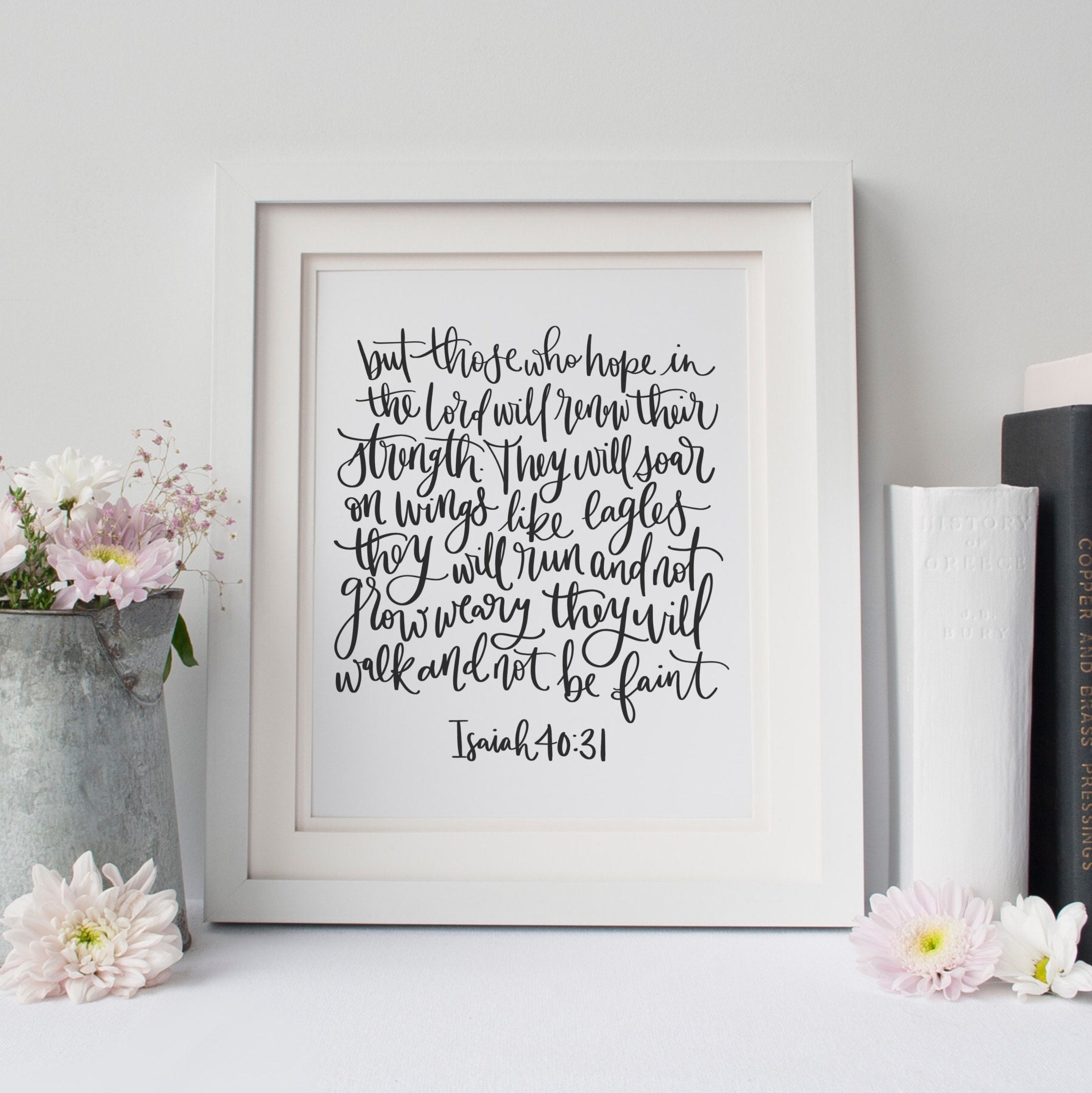Isaiah 40:31 Printable Wall Art Scripture Those Who Hope in | Etsy