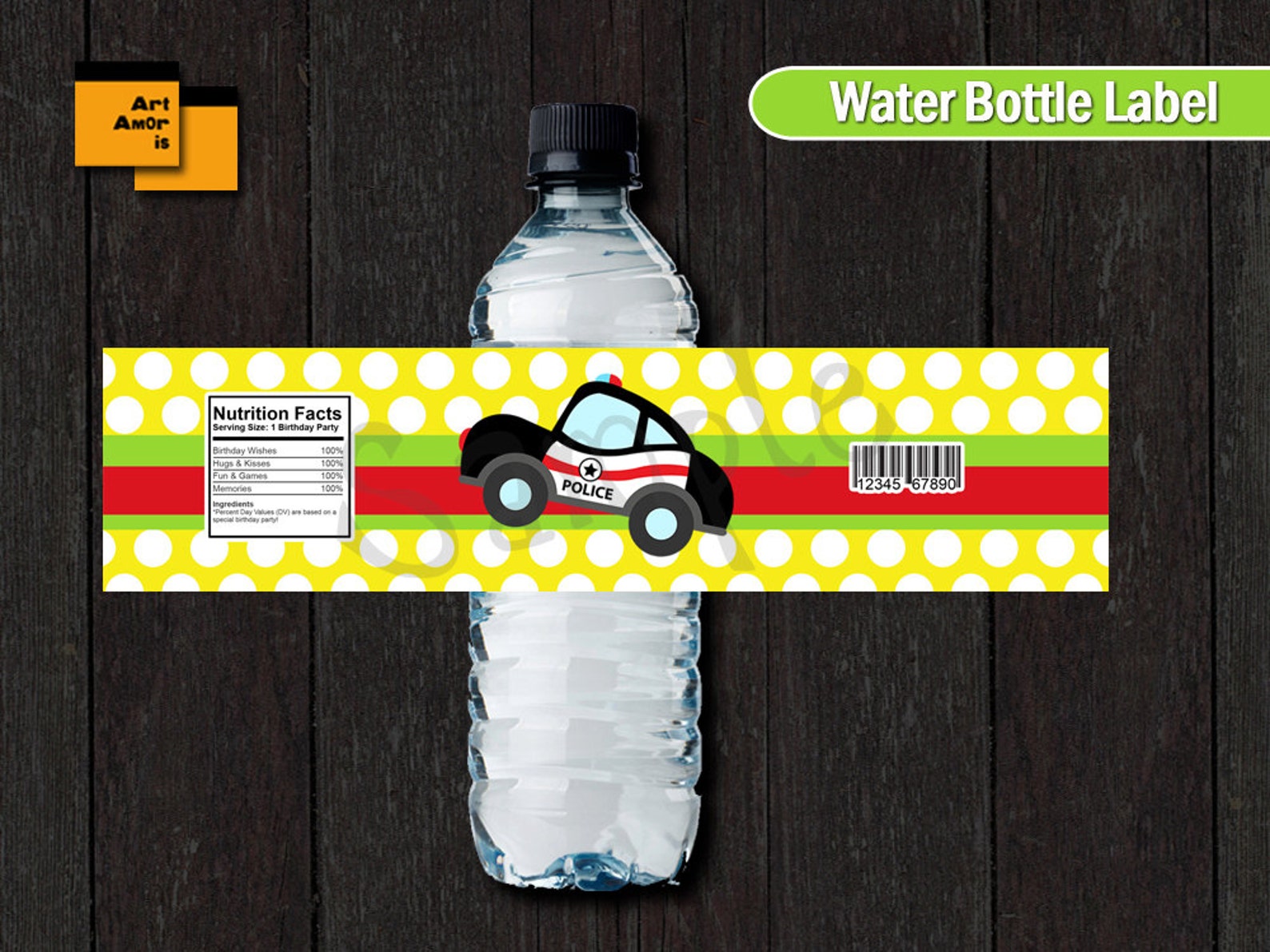Car Water Bottle Label Water Label on the Road Printable | Etsy