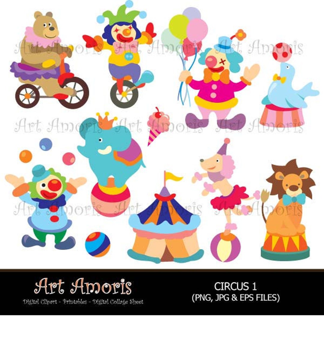 Circus, Clown, Magician, Clipart, Digital Clip Art, Clown Digital Clip ...