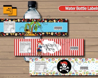 Pirate Bottle Label | Etsy