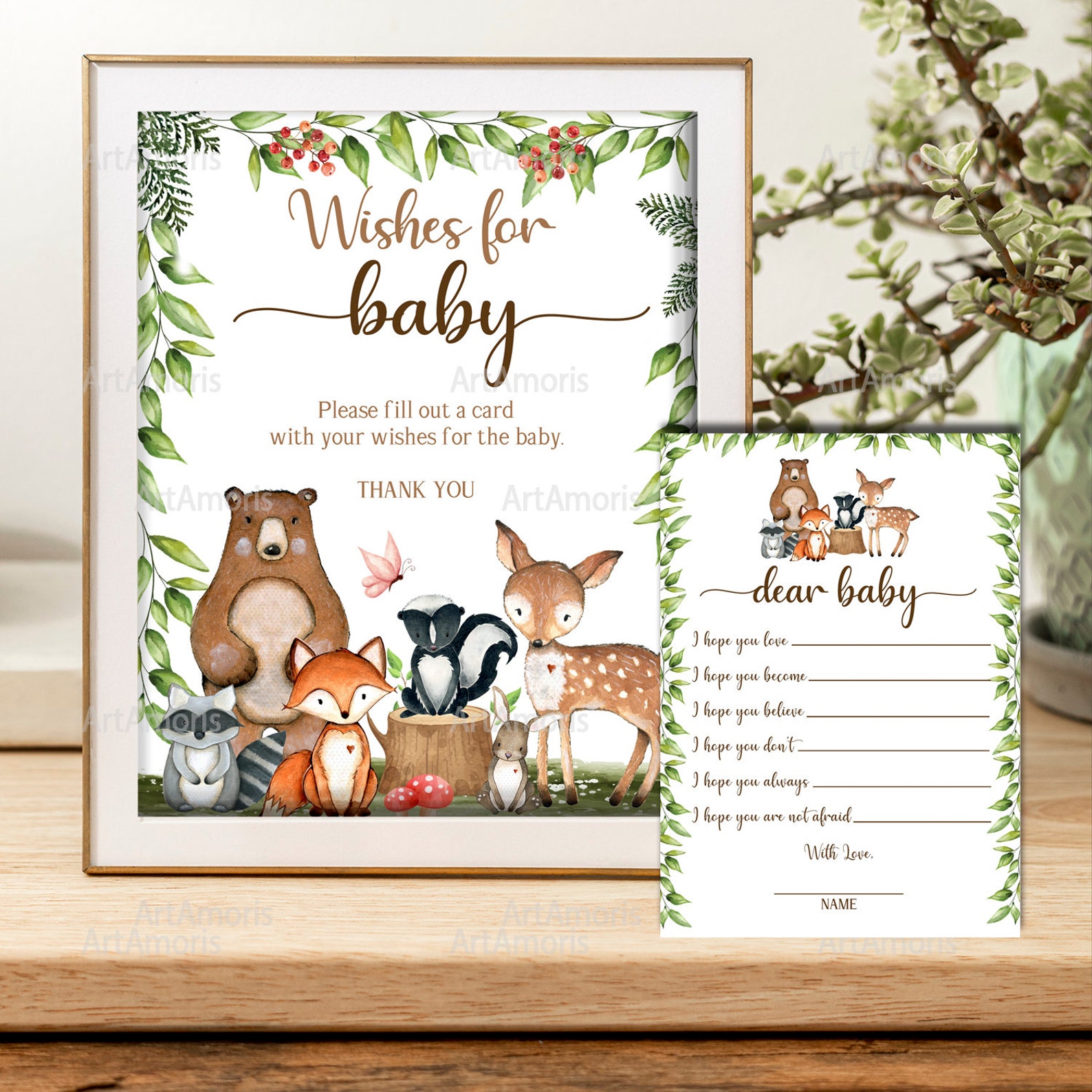 Woodland Baby Shower Games Bundle, Woodland Baby Shower Party Signs ...