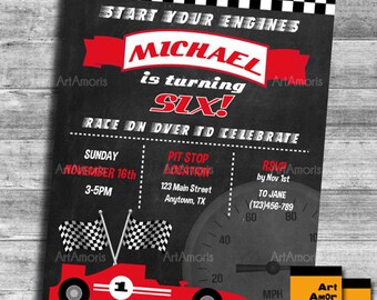 Formula 1 invitation | Etsy