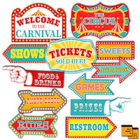 Printable Diy Vintage Circus Table Numbers 1 Through 16 - INSTANT ...