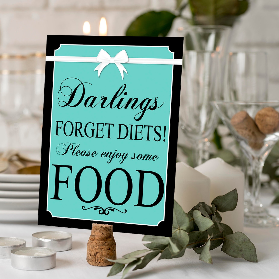 Tiffany's Party Signs, Welcome Party Signs, Bridal Wedding Shower Party ...