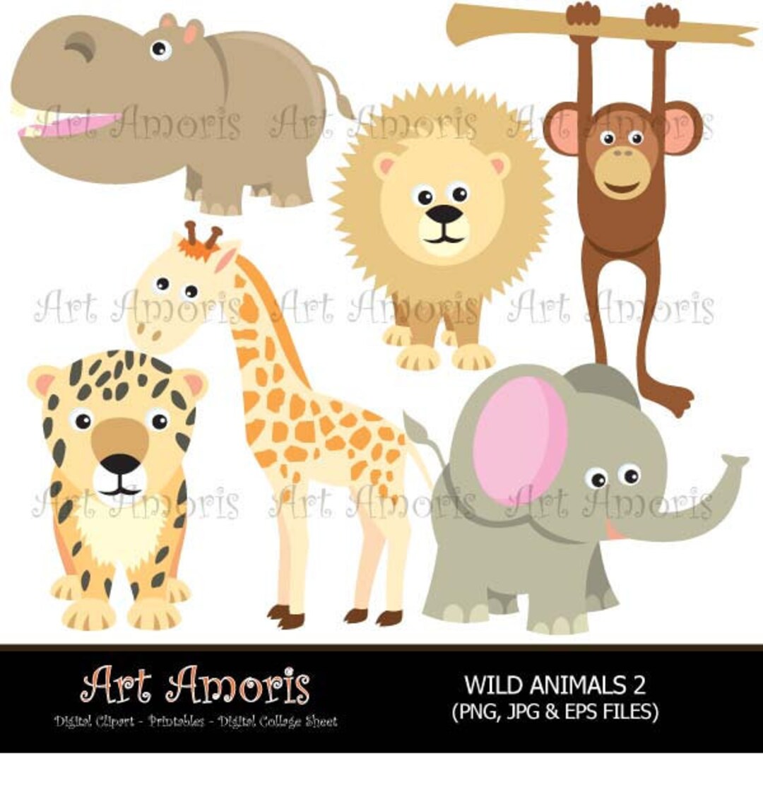 Wild Animals, Cute Animal, Lion, Monkey, Hippo, Elephant, Tiger ...