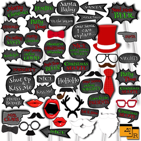 Kerstfotohokje Printables Rekwisieten Voor Afstudeerfeestjes Voor