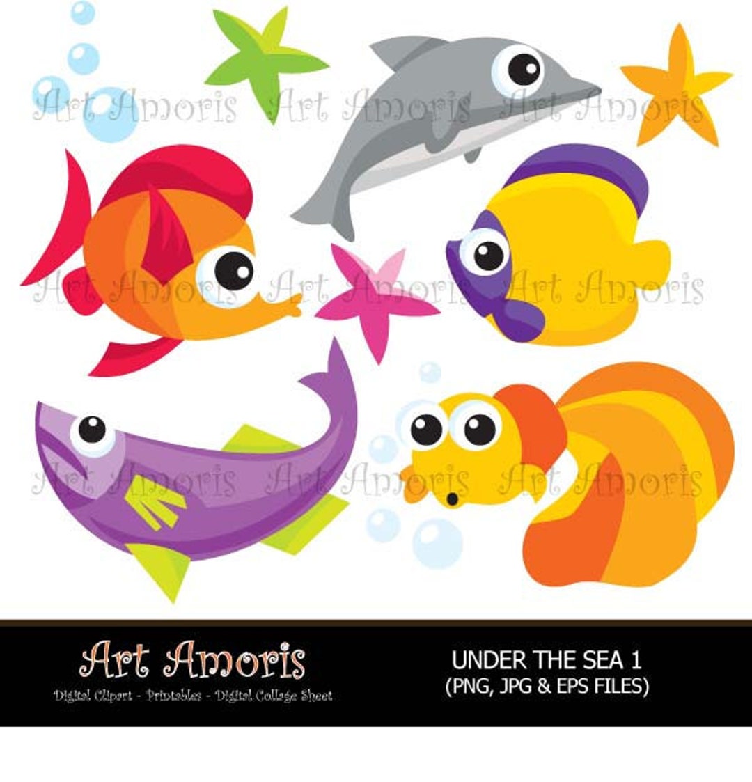 Under the Sea, Fish, Cute Animals, Nemo, Under Water, Clipart, Digital ...