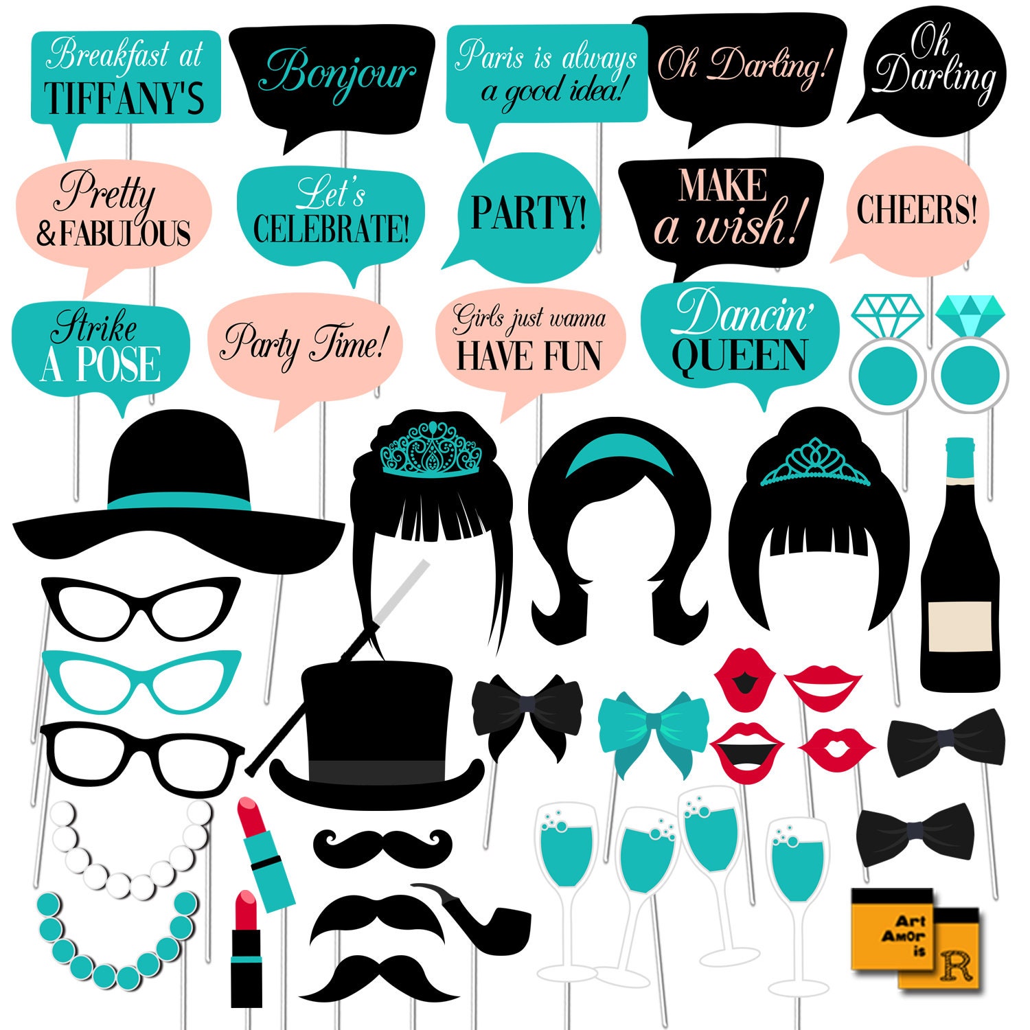 Breakfast at Tiffany's Photo Booth Props Tiffany's - Etsy
