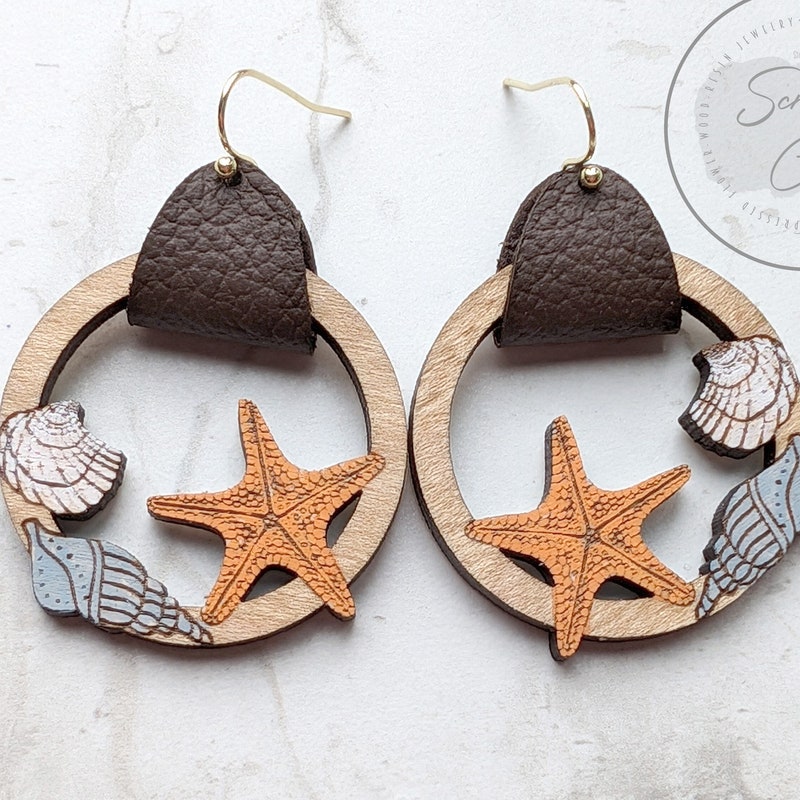 Seashell Hoop Svg - Etsy