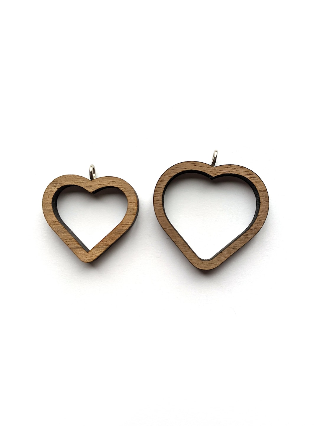 Open Back Wood Pendant Bezel - DIY for Resin, Polymer, Etc. - Heart ...