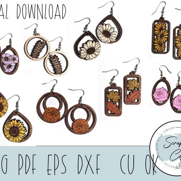 Laser Cut Earring Files - Etsy