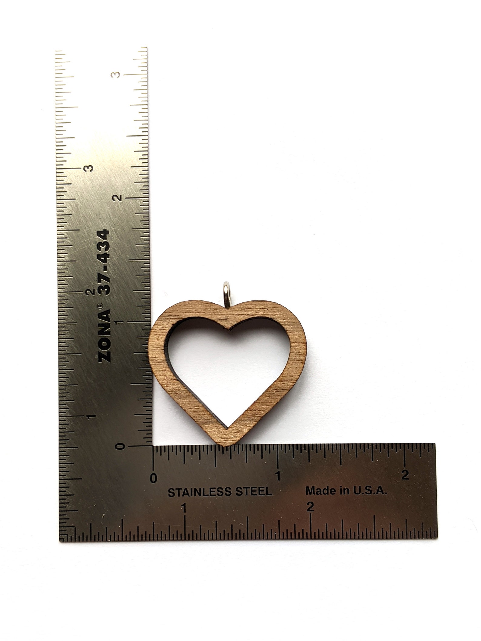 Open Back Wood Pendant Bezel DIY for Resin, Polymer, Etc. Heart Shape ...