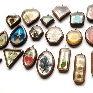 Open Back Wood Pendant Bezel - DIY for Resin, Polymer, Etc. - Circle ...