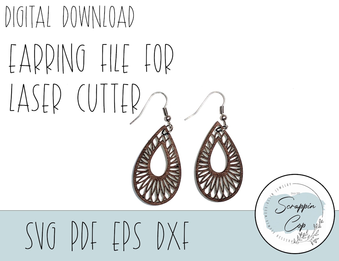 Geometric Earring Laser Cut File: Spirograph Design (digital Download ...