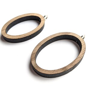 Open Back Wood Pendant Bezel - DIY for Resin, Polymer, Etc. - Oval ...