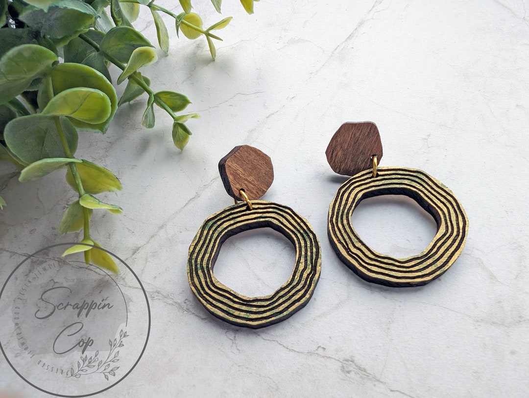 Scribble Hoop Earring Laser Cut File: Boho SVG (digital Download) - Etsy