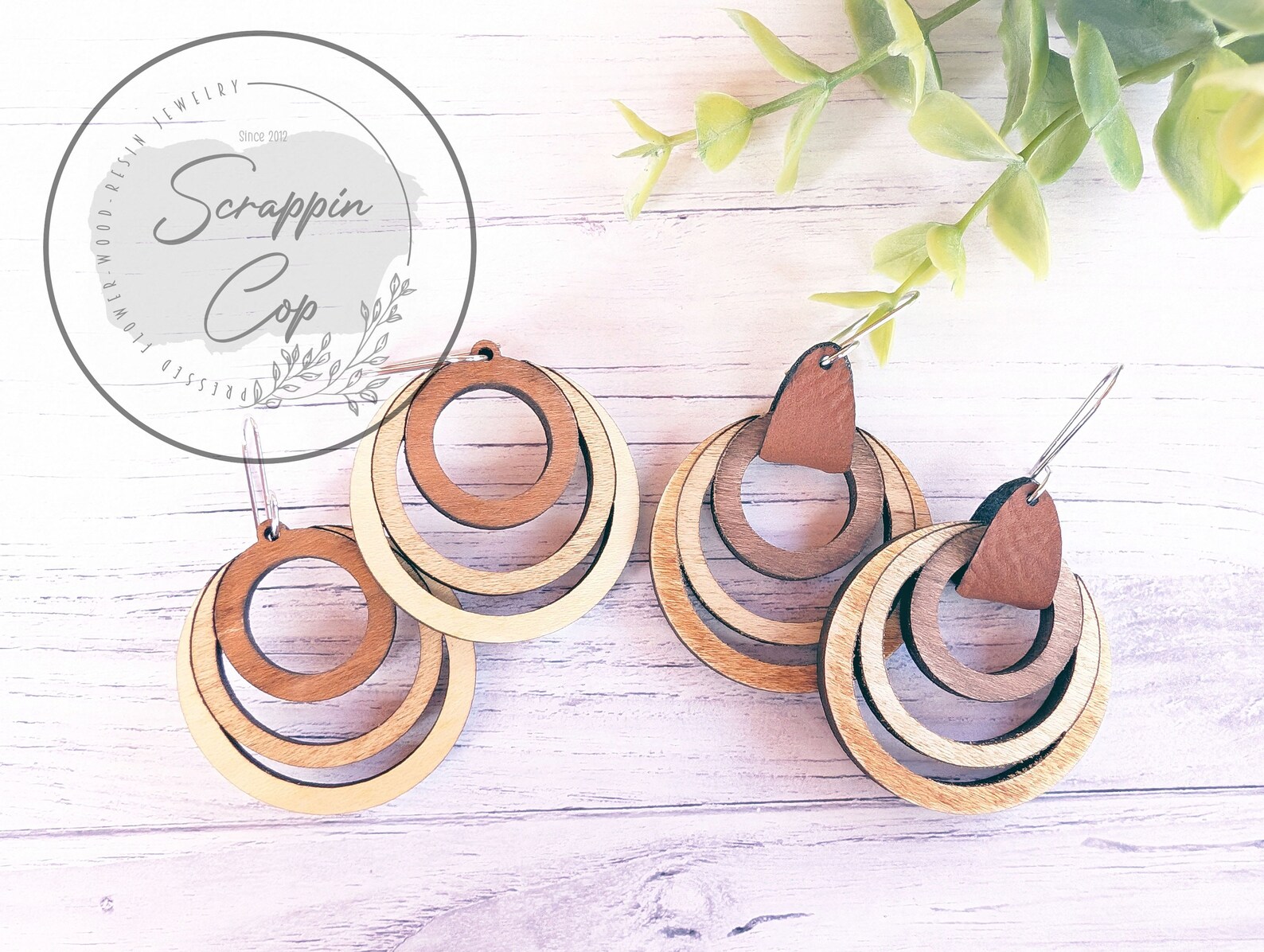 Triple Hoop Earring Laser Cut File: Minimalist SVG (digital Download ...