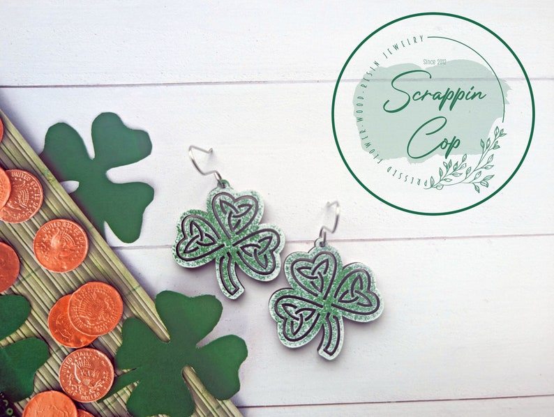 Celtic Shamrock Earring Laser Cut File: St Patrick's Day SVG (digital ...